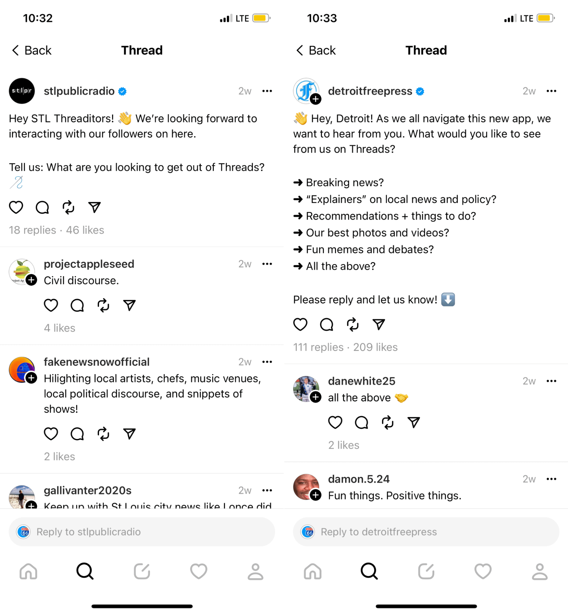 Early lessons about using Threads to engage your community – RJI